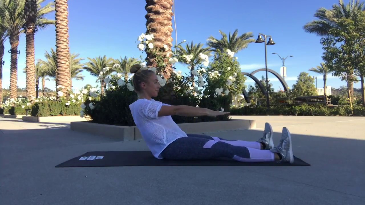 B Strong: Roll-Up Sit-Up + Hamstring Stretch - YouTube