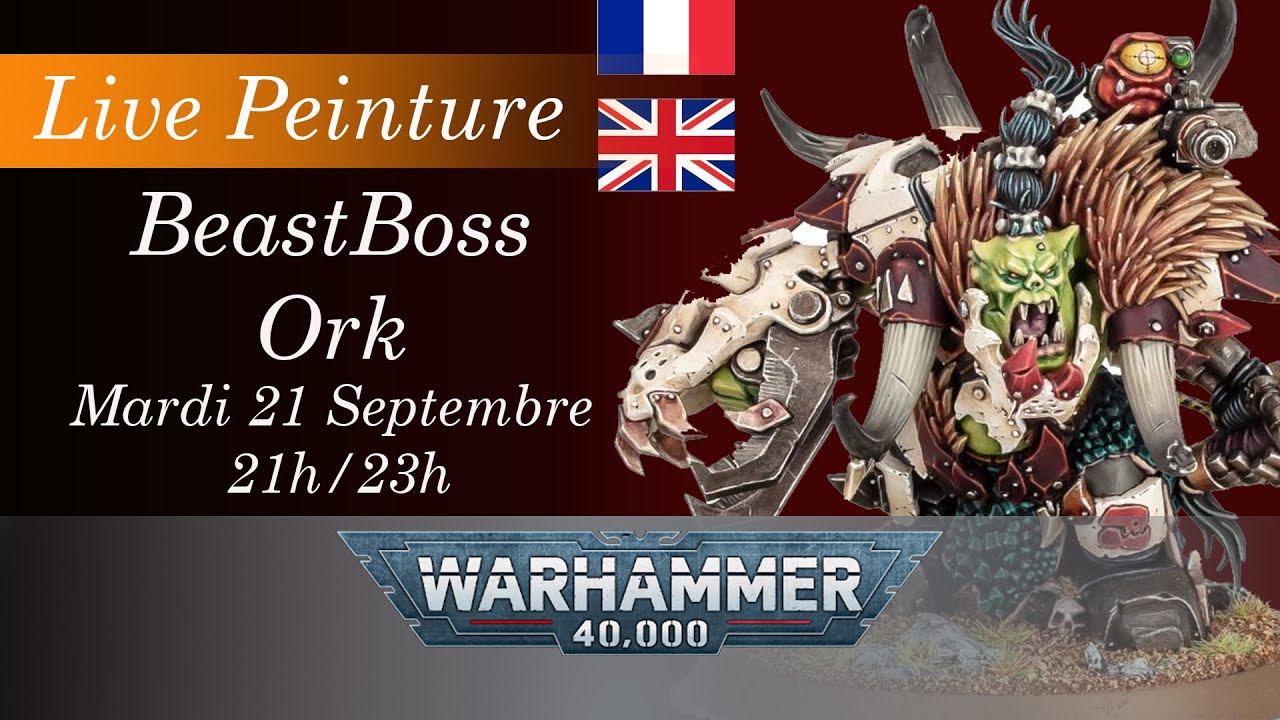 Live painting : BeastBoss ( Beastsnagga / Ork / Warhammer 40000 ) - YouTube
