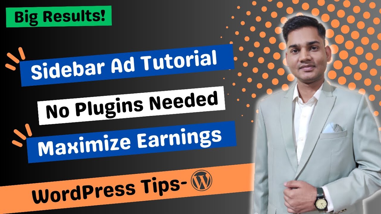 How To Place Add On Sidebar in WordPress website | Maximize Your ...