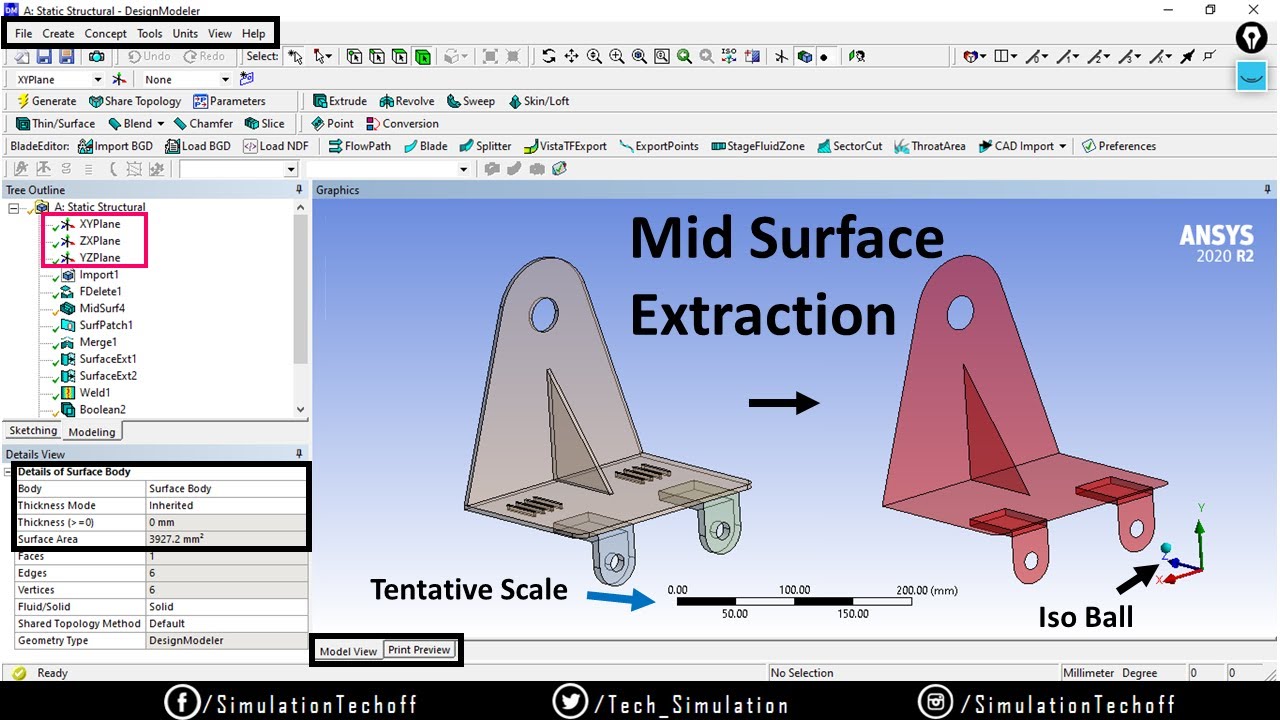 3D to 2D Conversion | Mid surface Extraction | Lesson 13 | Ansys Tutorial - YouTube