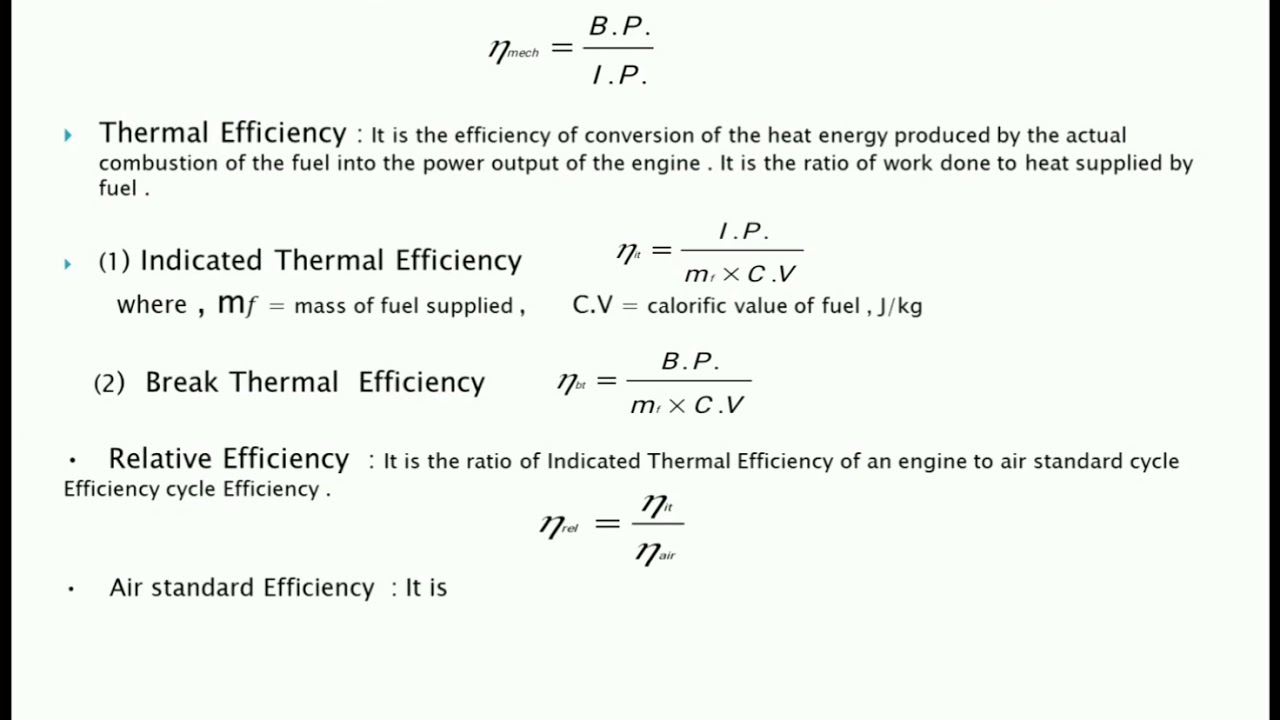 How to calculate Efficiency in IC Engine #Bme #Gtu #IC Engine - YouTube