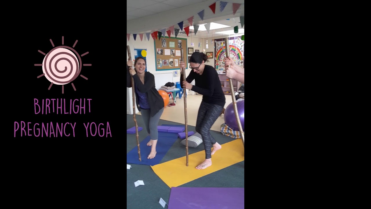Pole dancing at Birthlight Pregnancy Yoga May 2018 - YouTube