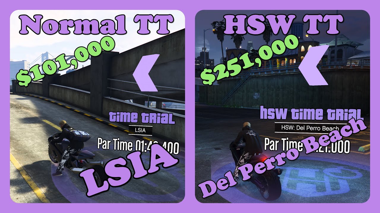 Normal Time Trial (LSIA) & HSW Time Trial (Del Perro Beach) - Thursday ...