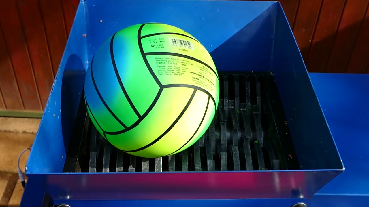 Shredding different types of sports balls - YouTube