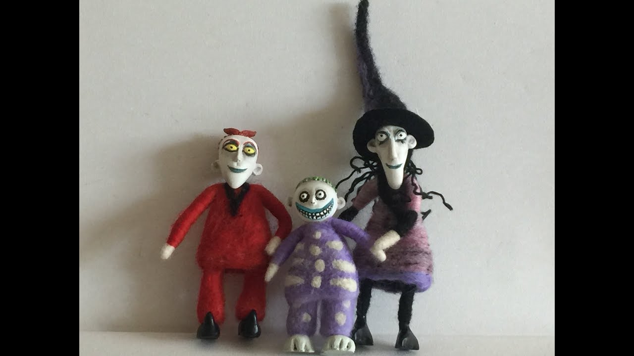 Paper clay face with a wool felted body. - YouTube