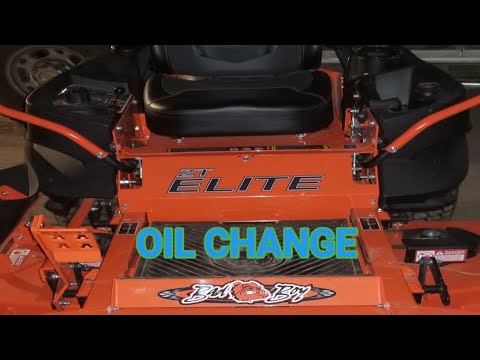How to change oil on a badboy zt elite 7000 series kohler - YouTube