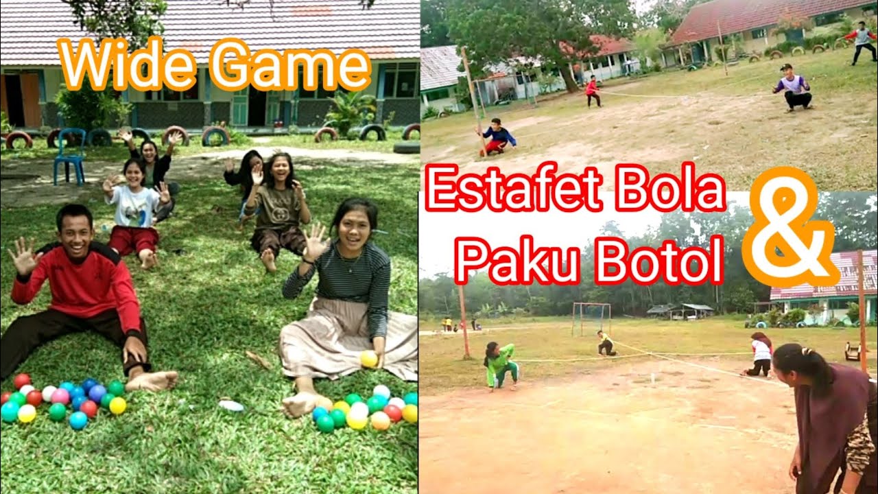 Wide Game, Estafet Bola, dan Memasukkan Paku Kedalam Botol yang Sangat ...