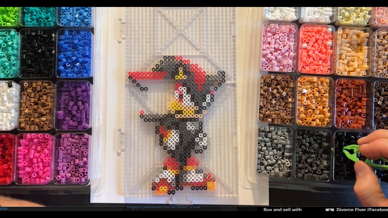 ASMR SHADOW SONIC PERLER BEADS (no talking) - YouTube