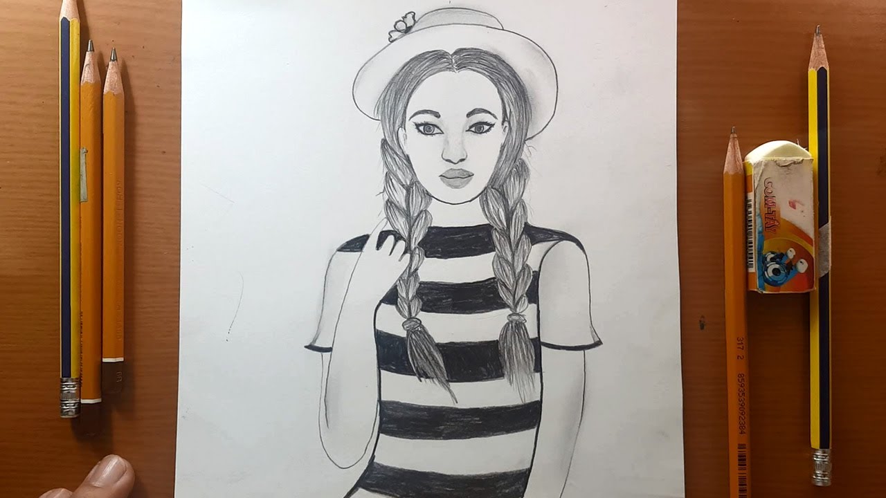 Disegni di ragazze facili |disegnare una ragazza per principianti | How ...