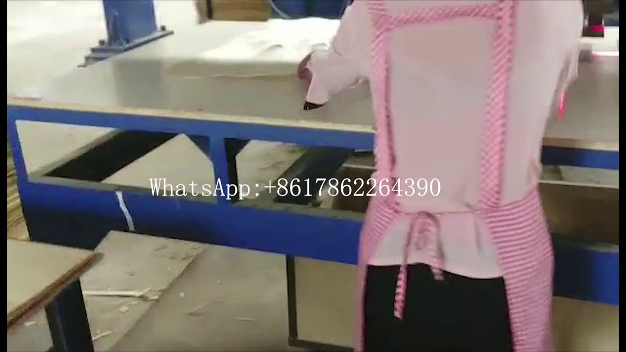 wood veneer patching machhine, core veneer repairing machine - YouTube