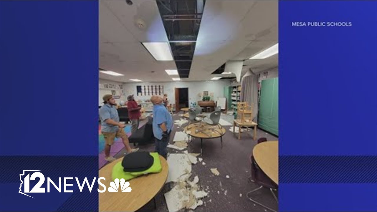 Mesa elementary school to reopen after sustaining storm damage - YouTube
