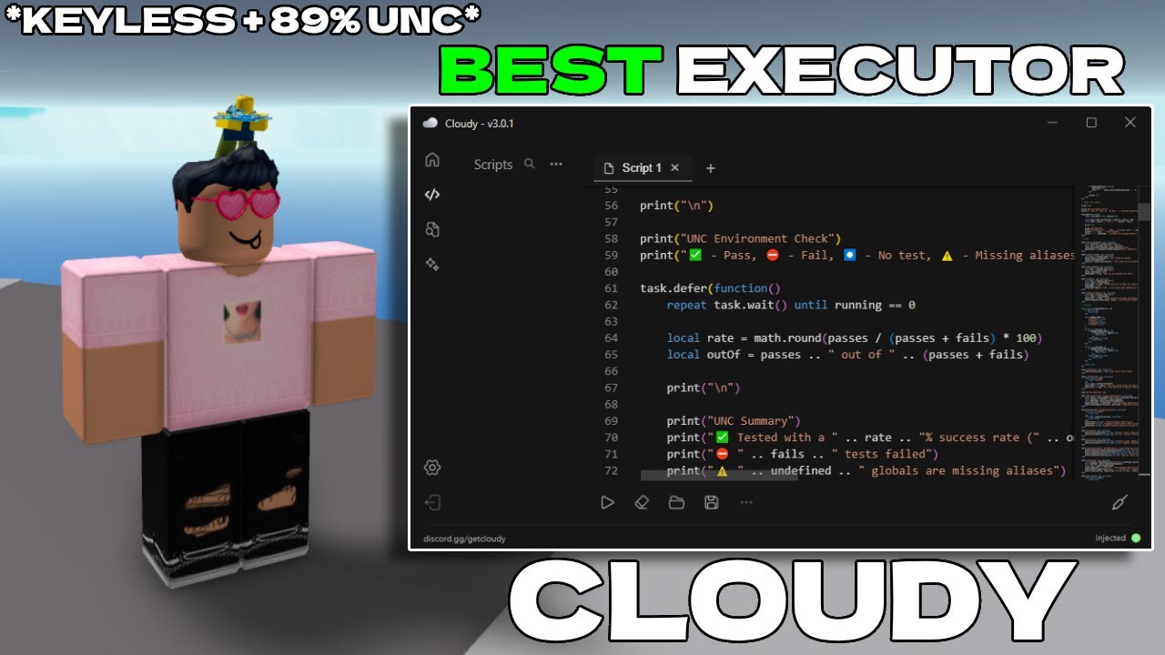 [NEW!] Roblox BEST FREE Script PC Executor: Cloudy | The Best 89% UNC ...
