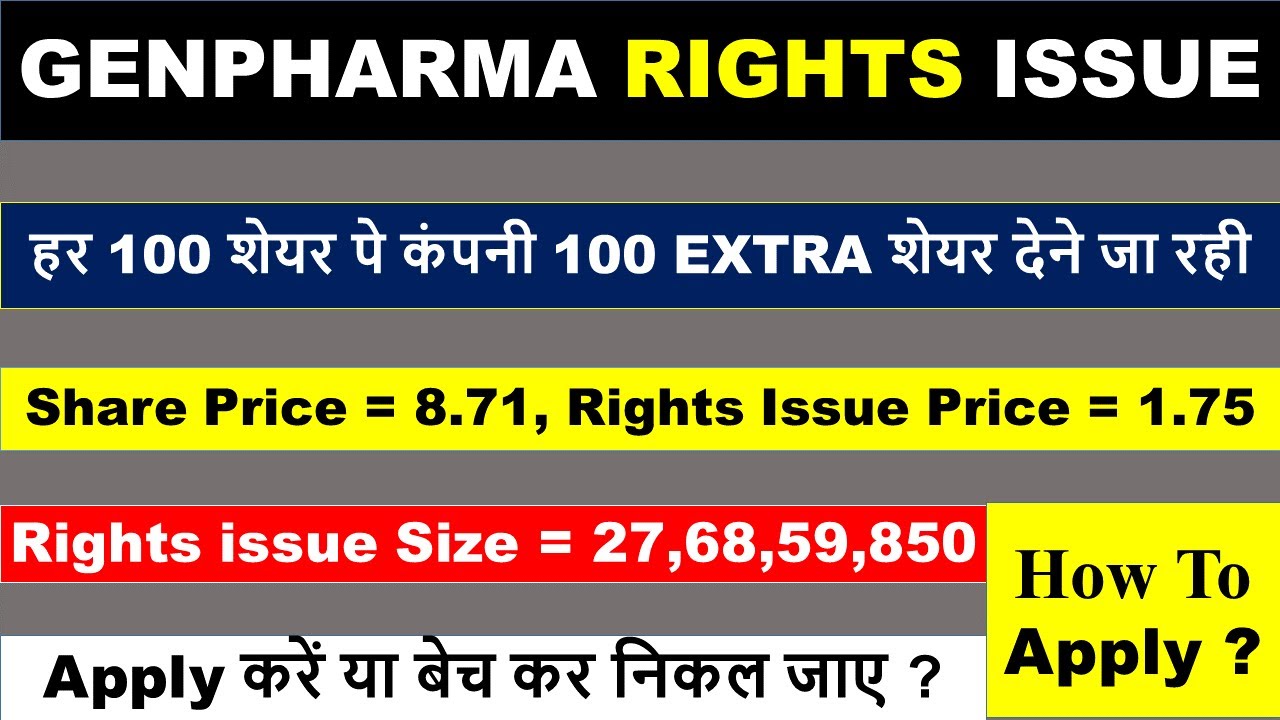 Genpharma Right Issue | Genpharma Share Latest News | Genpharmasec ...