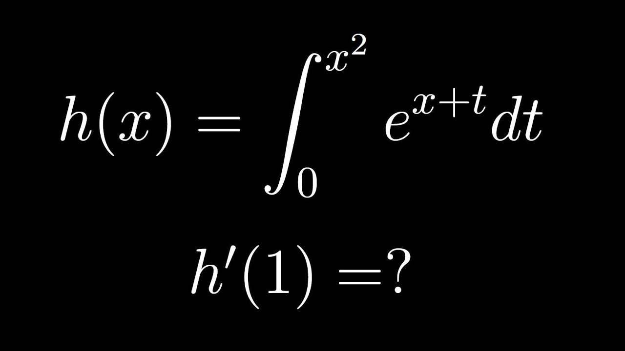Integral differentiation - GRE Mathematics Subject Test - YouTube