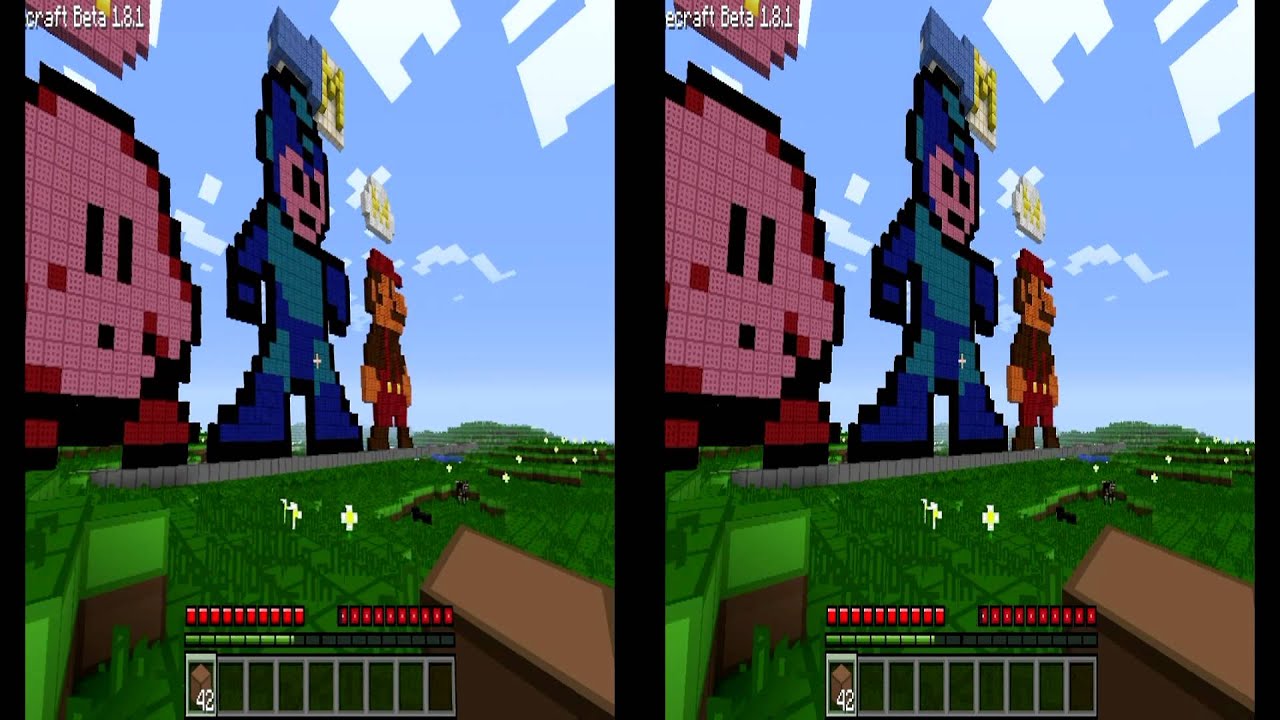 Minecraft:Mario,kirby and mega man - YouTube