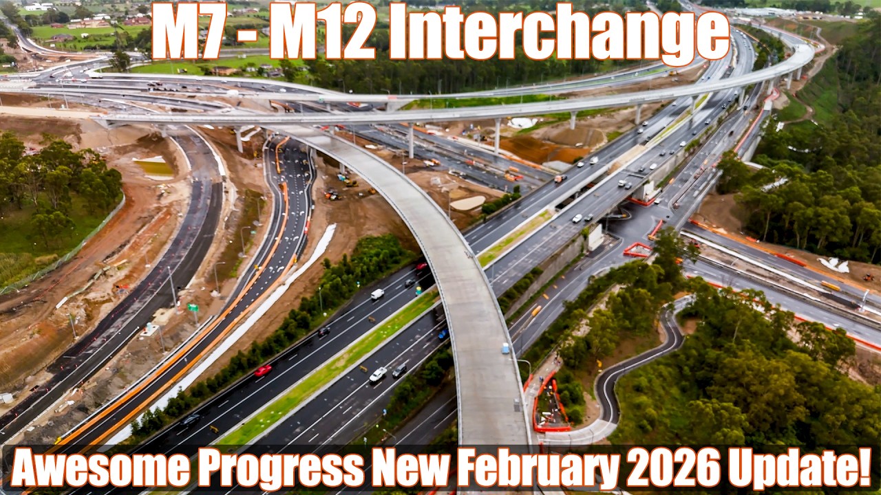 New February 2026! Aerial view update on M7- M12 Interchange ...