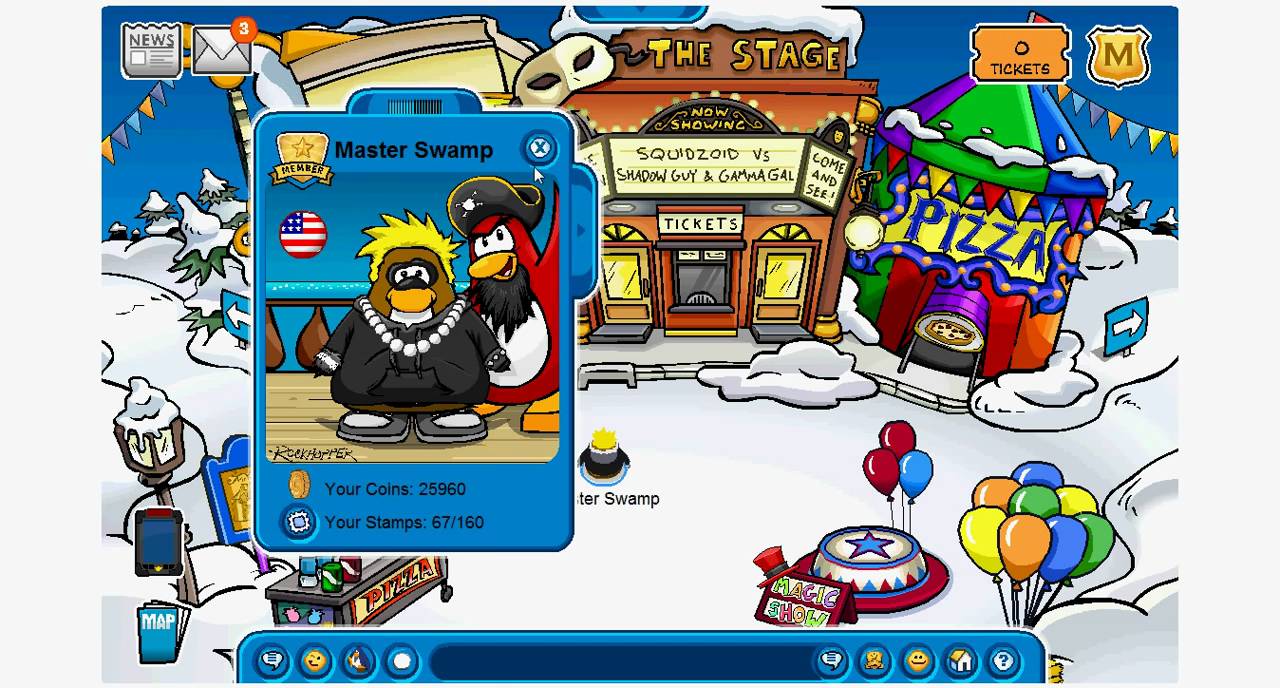 Club Penguin My Penguin Master Swamp - YouTube