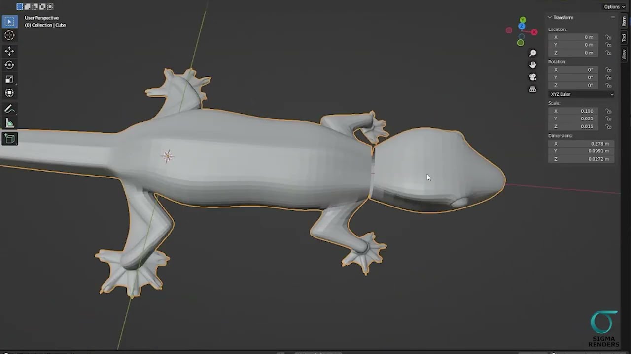 Lizard Model | Blender | Time lapse - YouTube