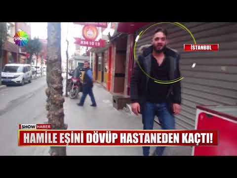 Hamile eşini dövüp hastaneden kaçtı!