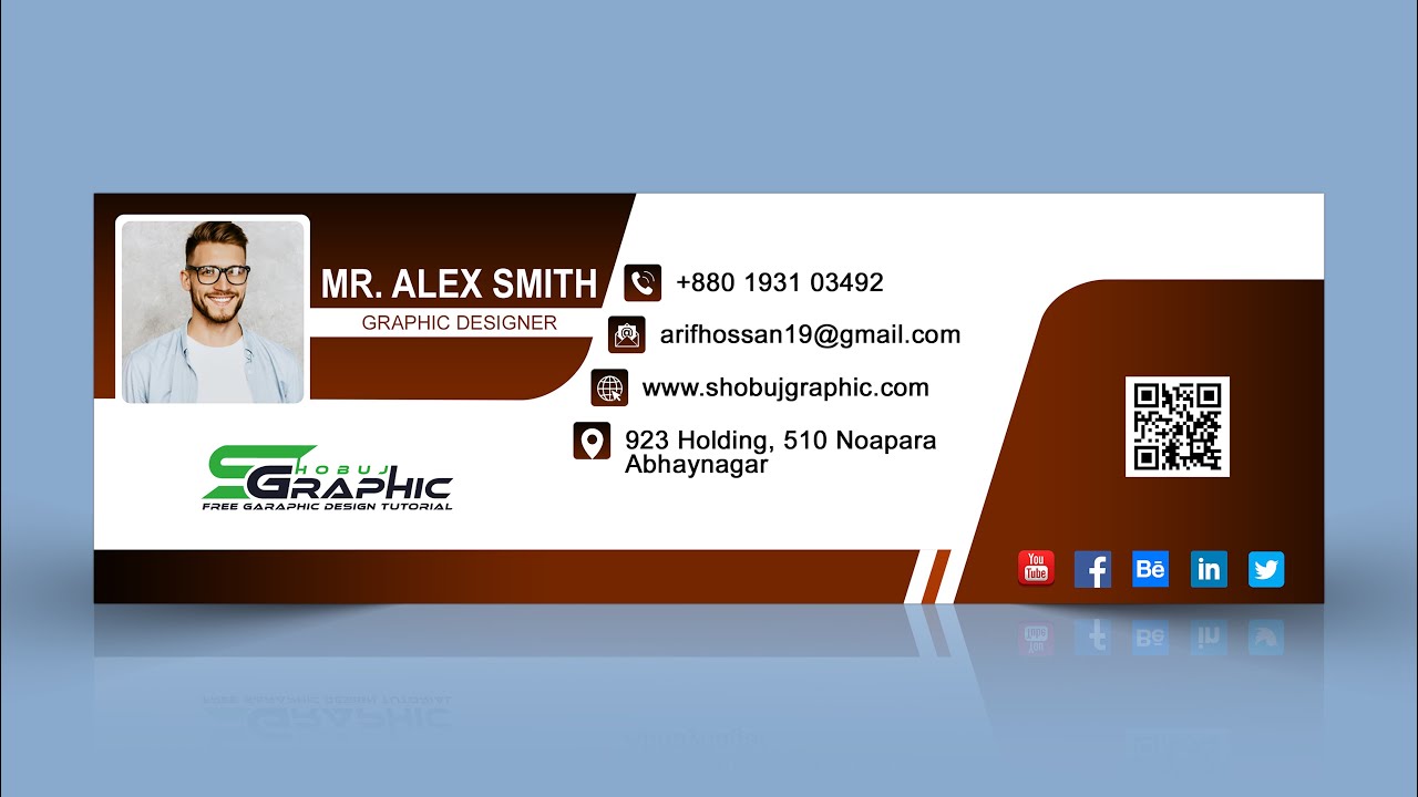 Email Signature Design Photoshop Tutorial - YouTube