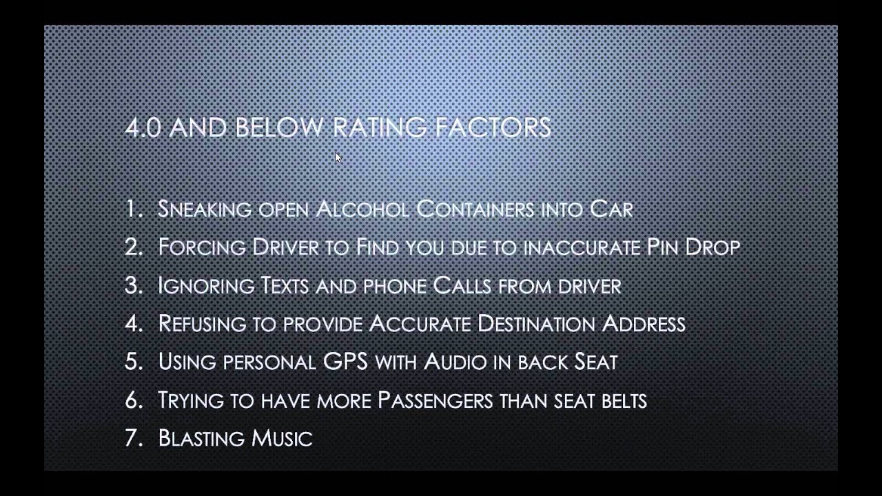 How to Keep a 5 Star Rating as an Uber Rider - YouTube