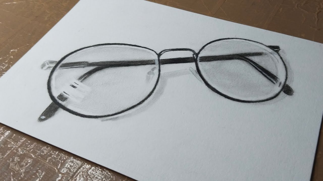 How i Draw Goggles | Realistic Sunglass// How to draw sunglasses on a ...