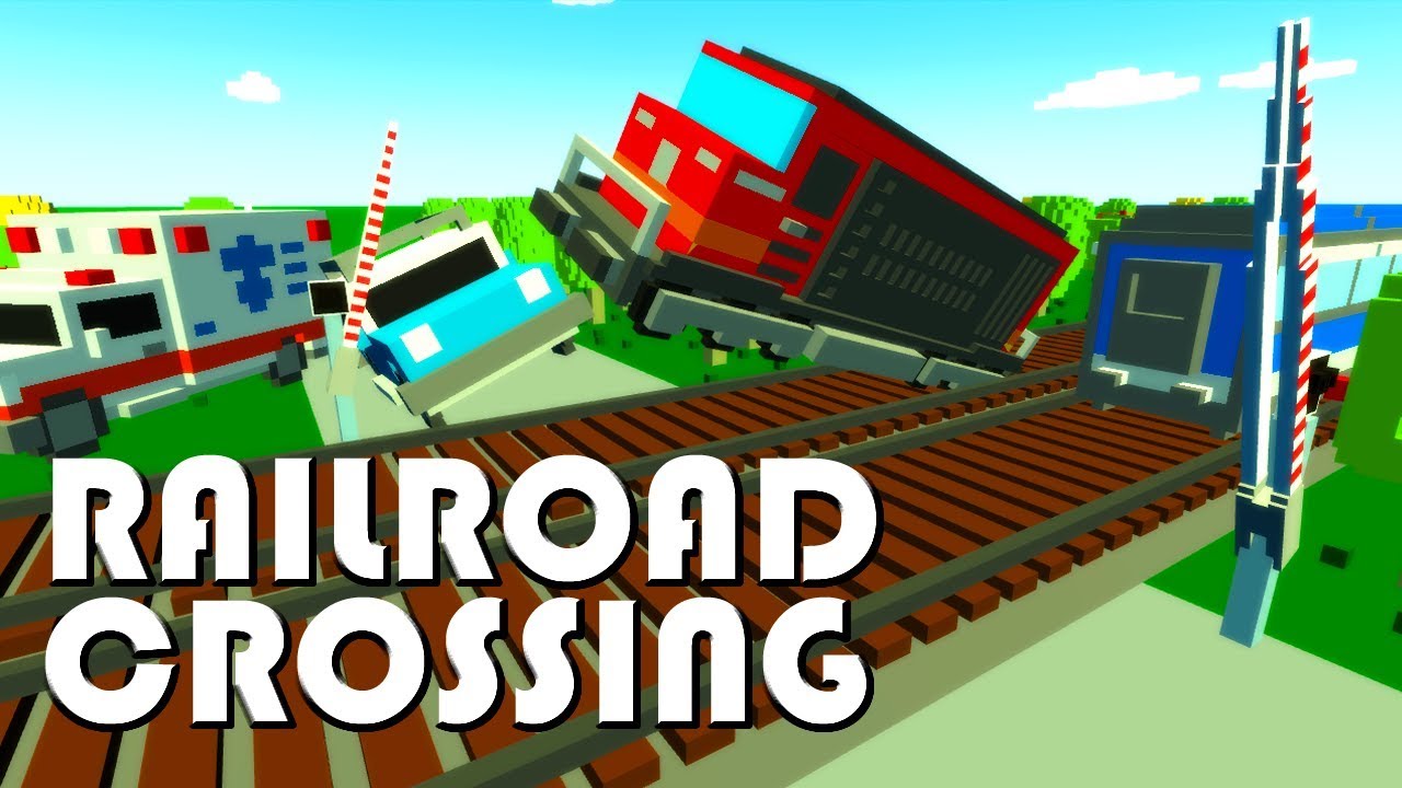 Railroad crossing train cartoon - Train railroad crossing - YouTube