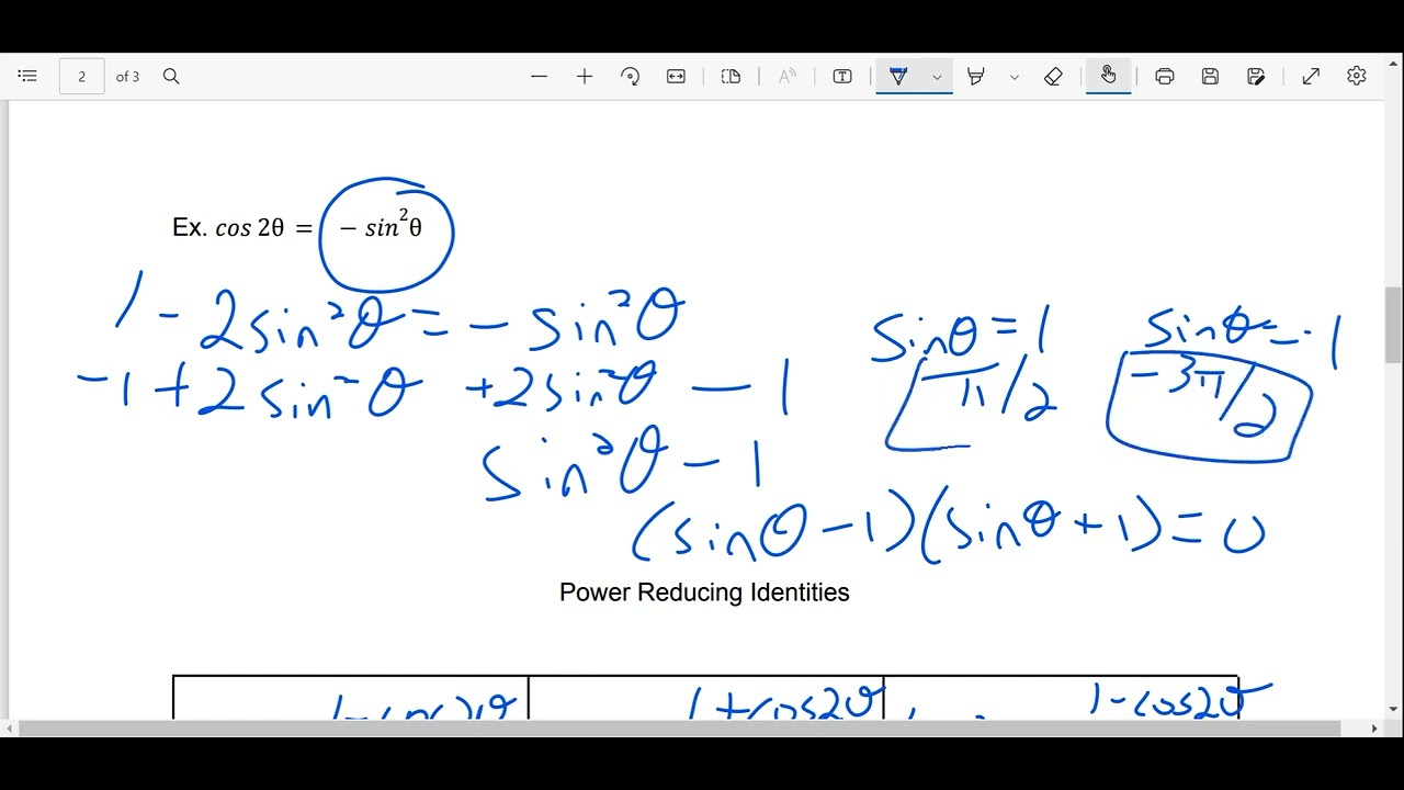 Precalculus 5.5 Multiple Angle - YouTube