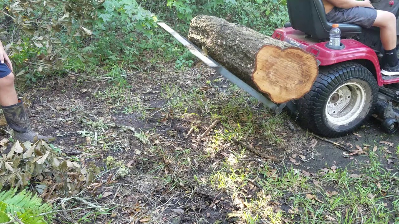 Diy log lifter in action - YouTube