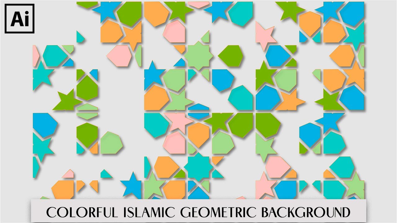 Colorful Islamic Geometric Background - Adobe Illustrator Tutorial ...