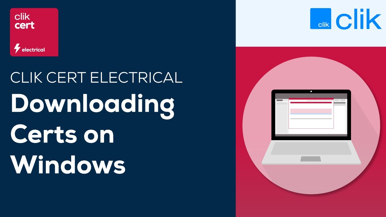 How to Download Certs on Windows | Clik Cert Electrical - YouTube