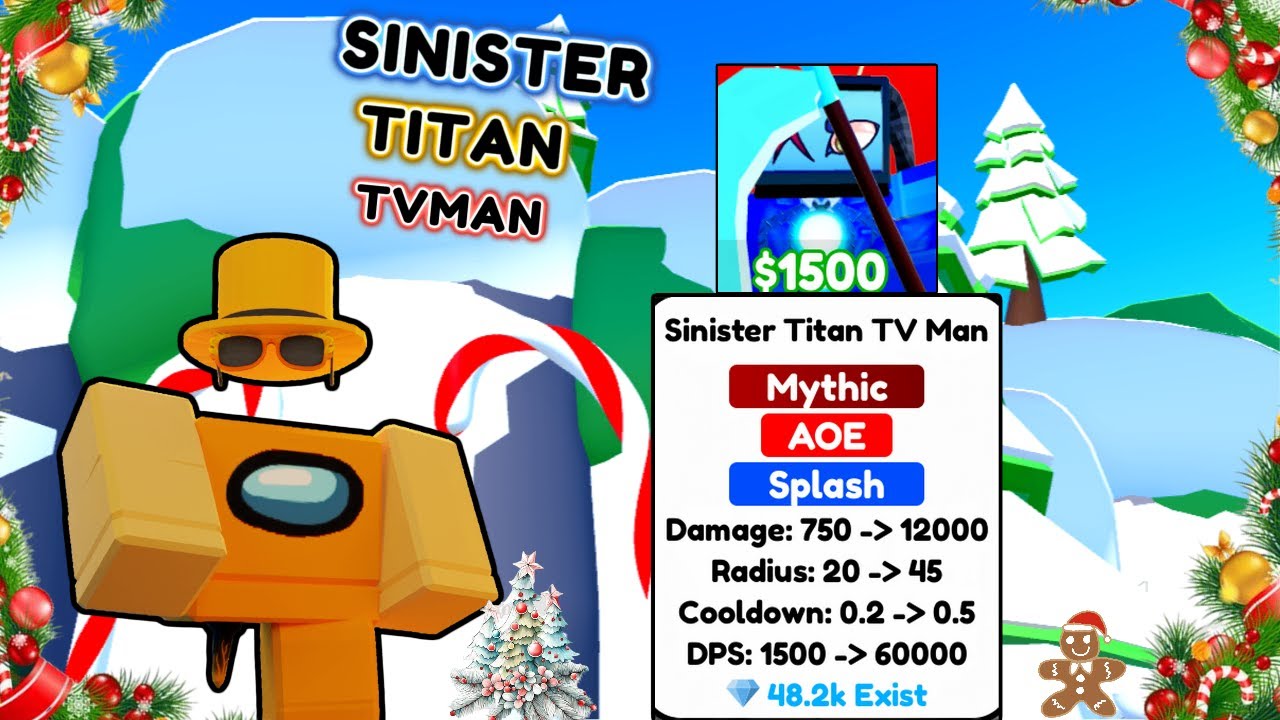 Toilet Tower Defense trying out the new sinister titan tv man (SO OP ...