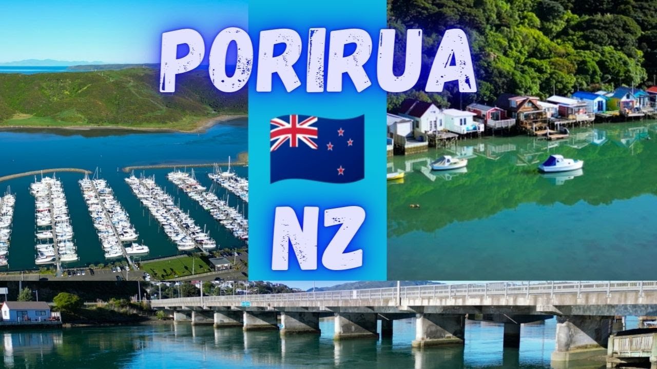 Aerial view of Porirua, New Zealand | Mana | Paremata | Pauahatanui ...