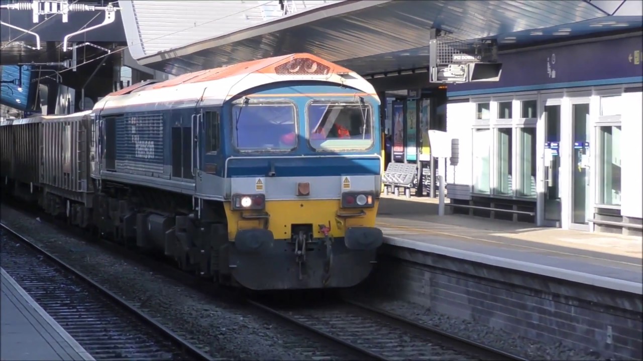 Freight trains at Reading & Basingstoke 12th February 2018 - YouTube