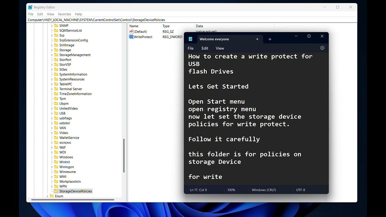 USB Write Block using Registry - YouTube