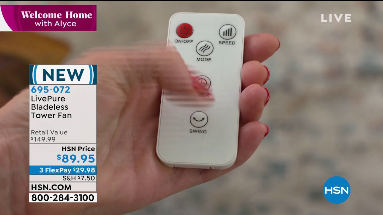 LivePure Bladeless Tower Fan - YouTube