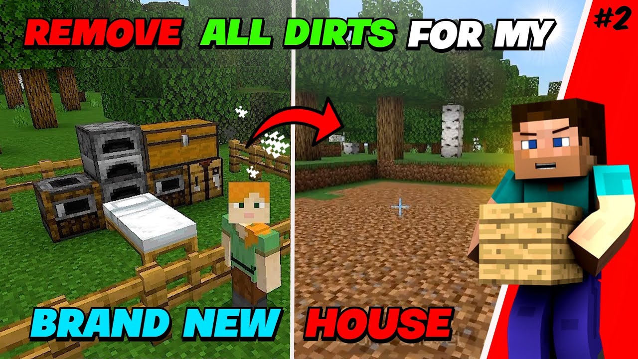 CLEANING FOR MY NEW BASE | MINECRAFT #2 - YouTube