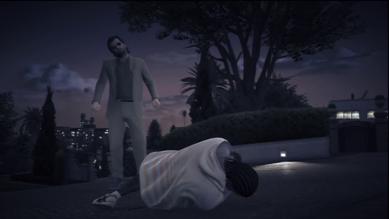 Grand Theft Auto 5 - Michael Cant Find the Jetpack so he punches ...