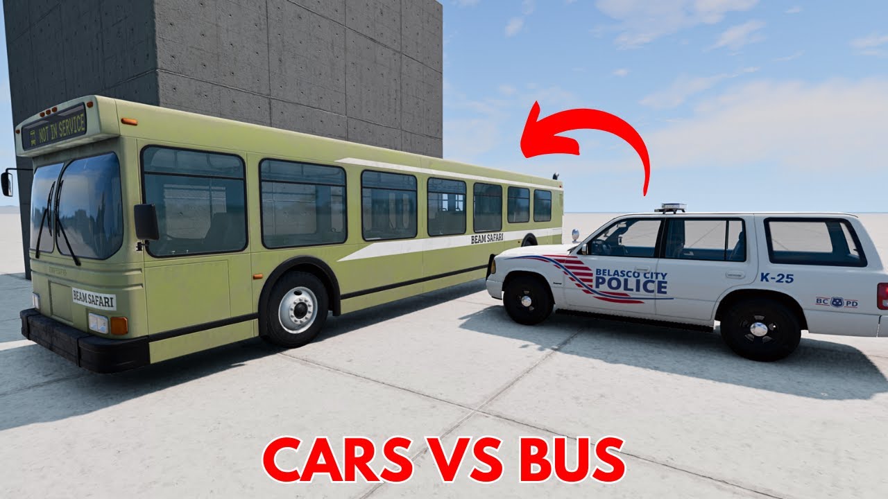 Cars VS Bus - BeamNG Drive | Next Generation Beam - YouTube