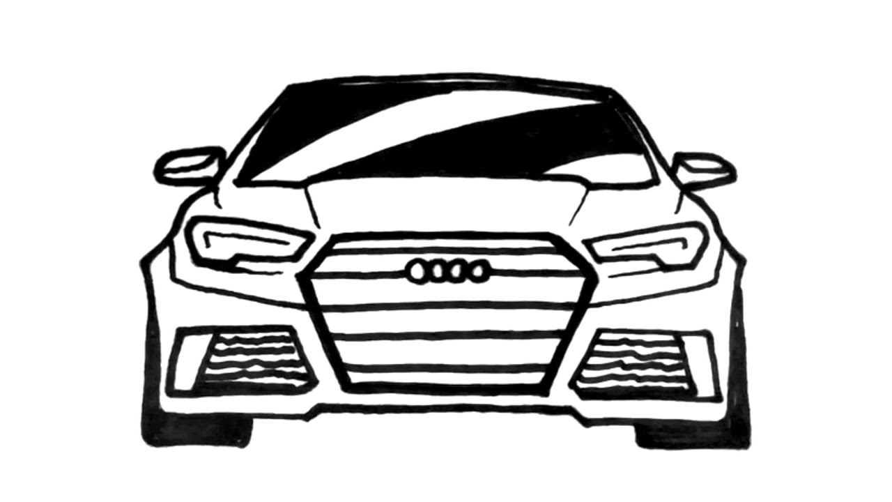 How to draw an Audi 🚙 Audi Car Drawing Step By Step 🚘 [2023] - YouTube