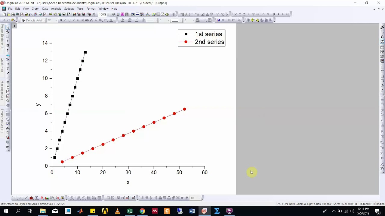 An introduction to graph plotting in Excel and Origin - YouTube