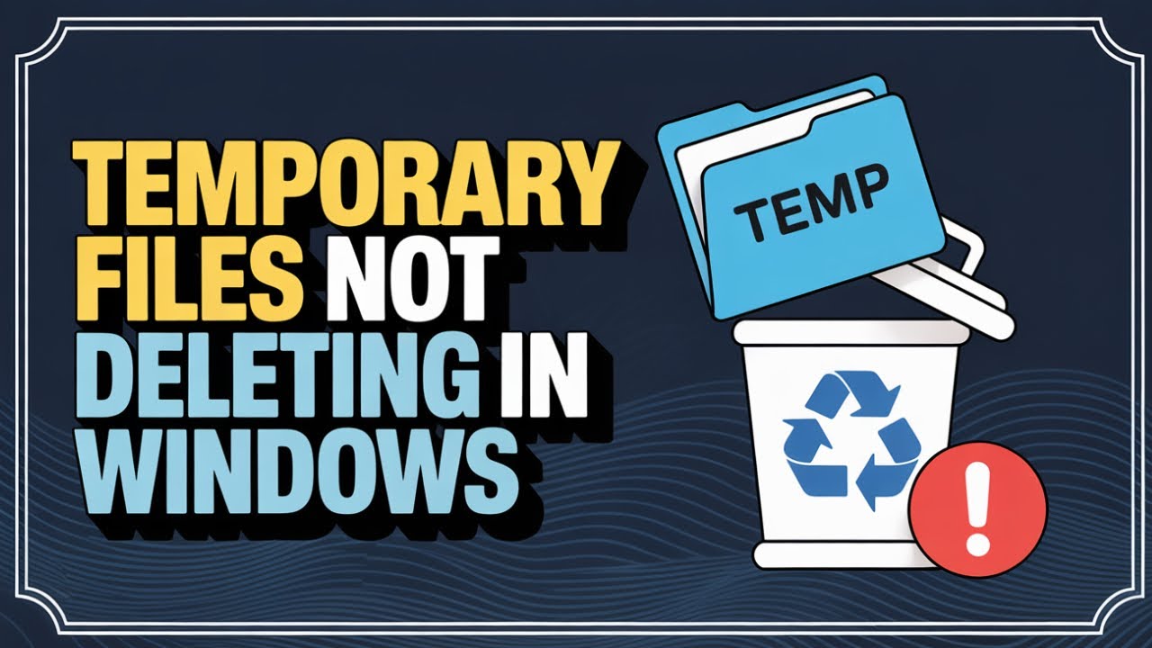 Temporary Files Not Deleting in Windows [FIXED] - YouTube