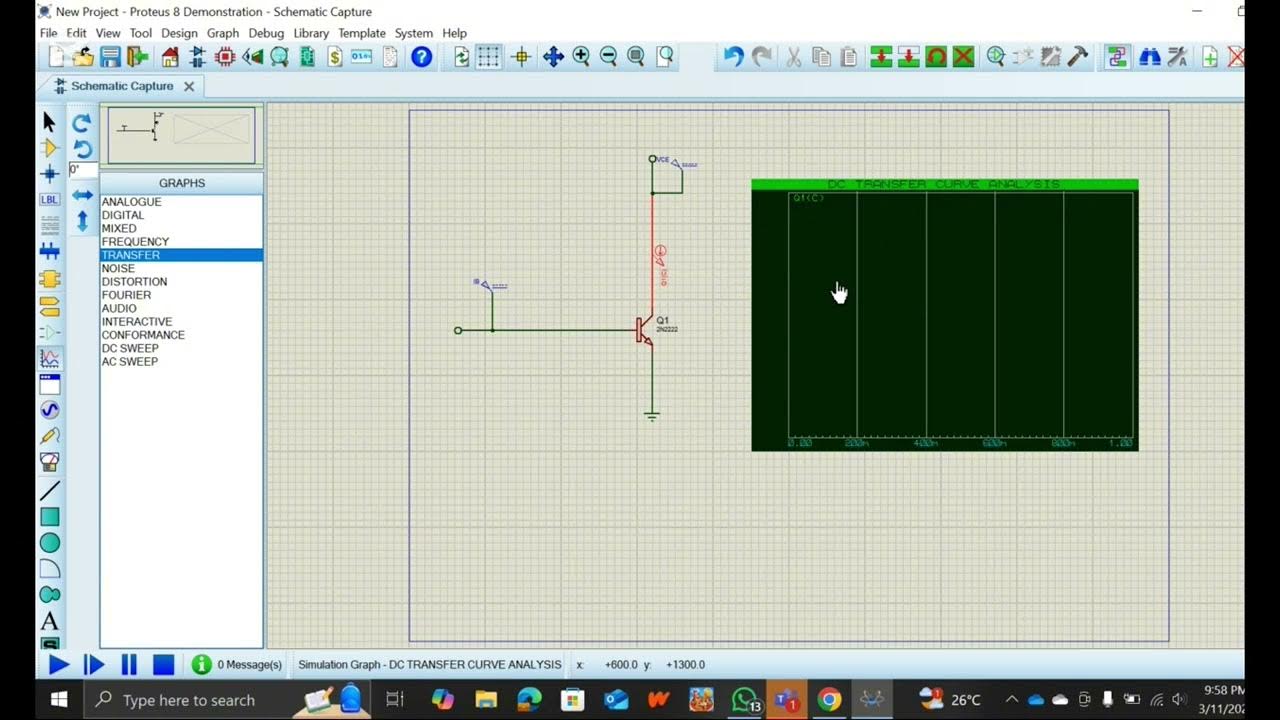 TASK 2 : CE INPUT OUTPUT CHARACTERICTIC USING TRANSFER FUNCTION PROTEUS VSM - YouTube