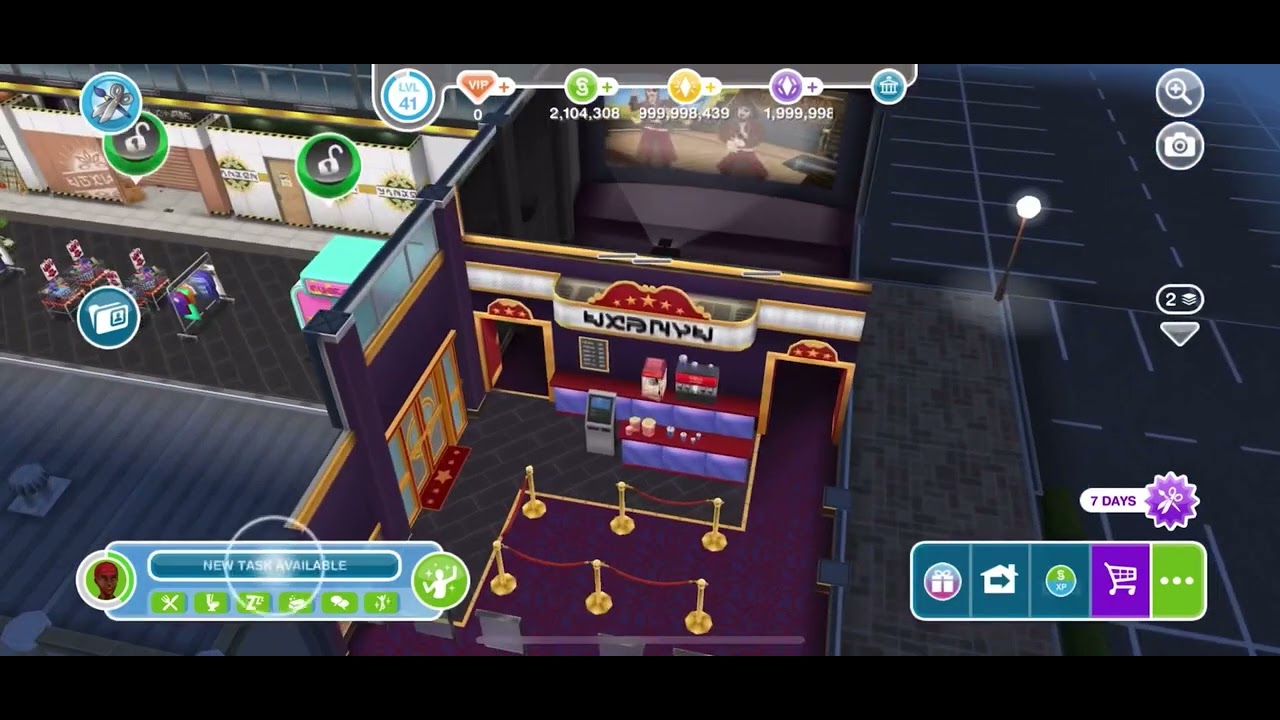 Sims FreePlay | Sunset Mall Complete | skydiving, movie theater, and ...