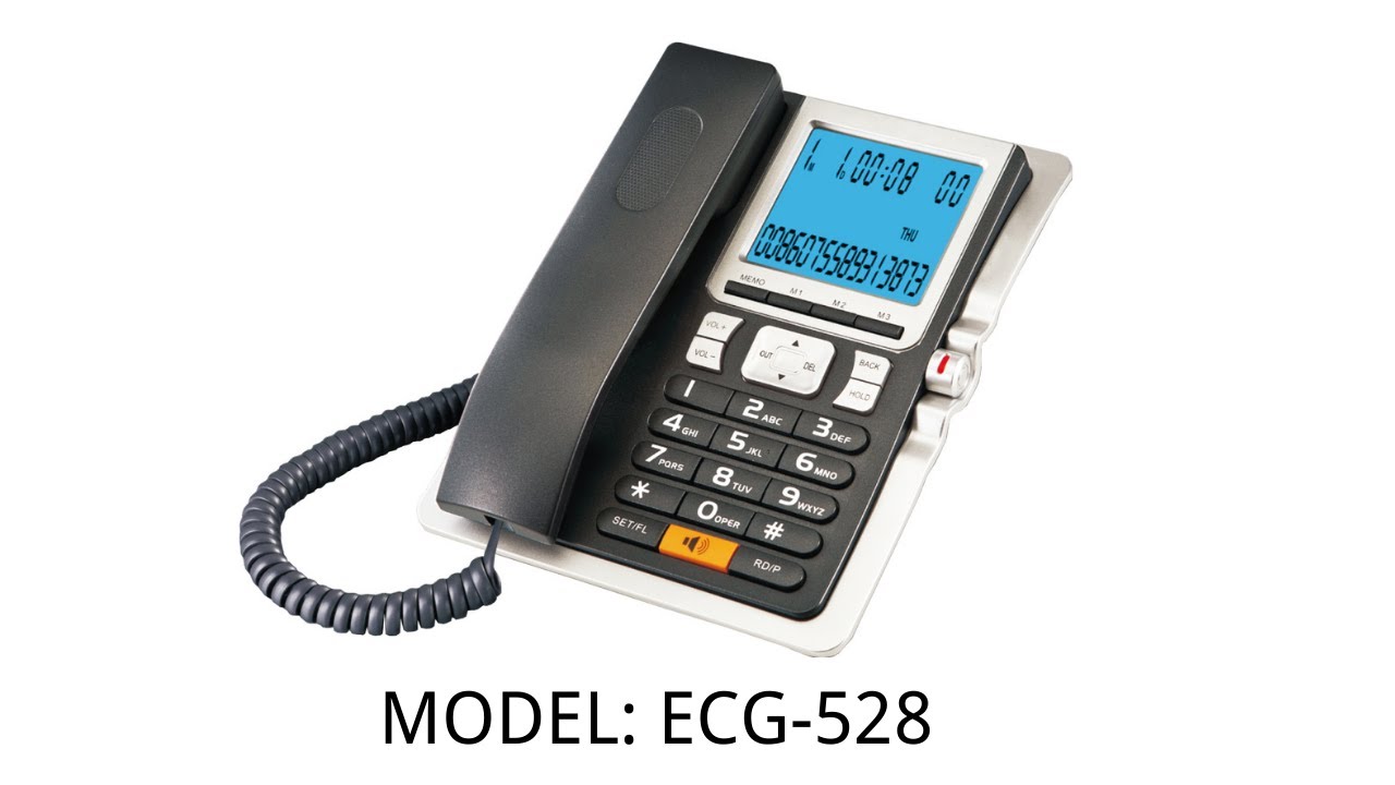 Big LCD Display Corded Phone Factory Landline Wired Analog Telephone ...