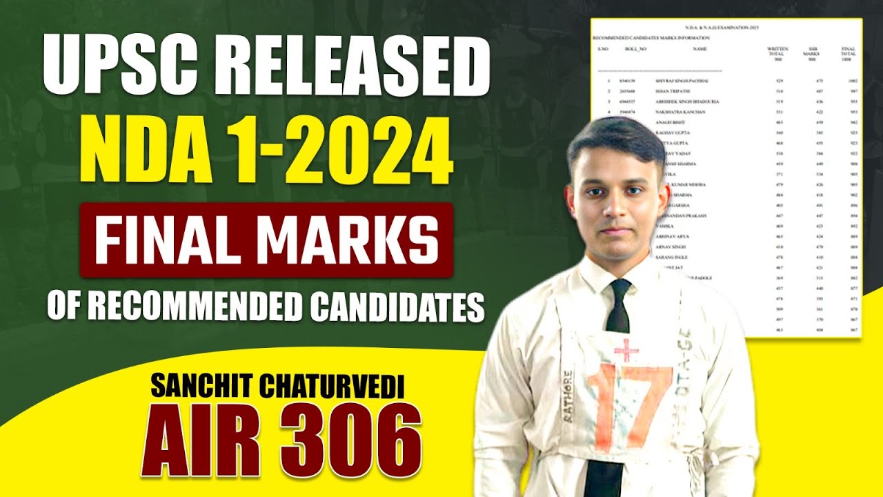 NDA 1 2024 Final Marks of Recommended Candidates Are Released | NDA 1 ...