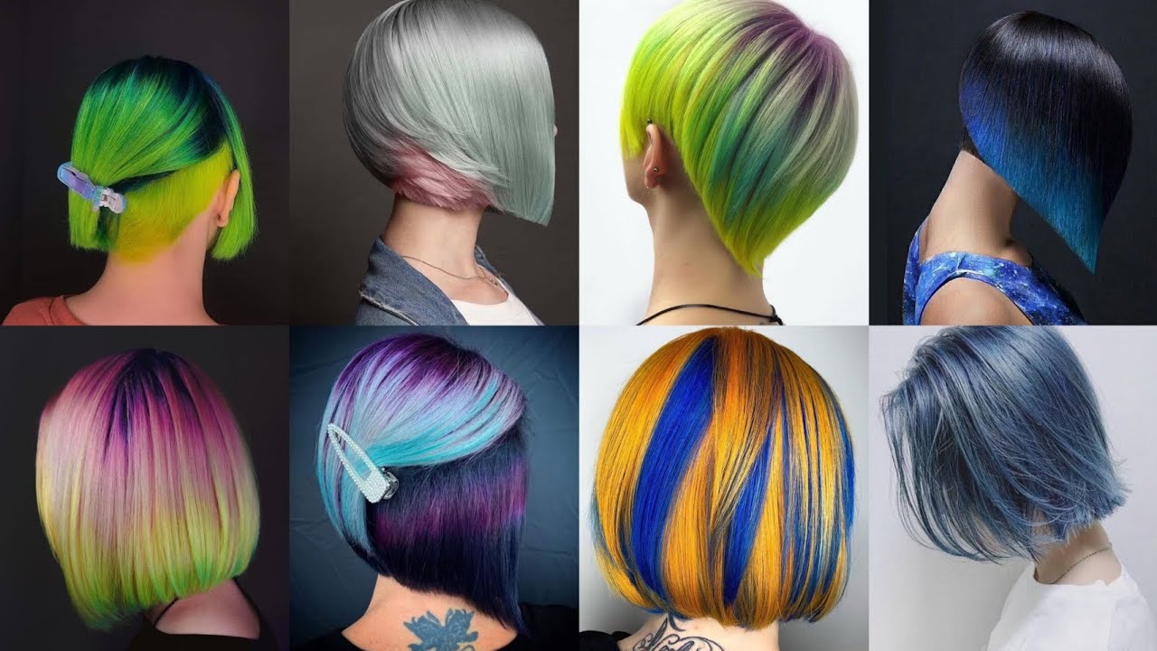 Multi-Color Women Short Bob Haircuts| Short Hair Inspiration Stylish ...