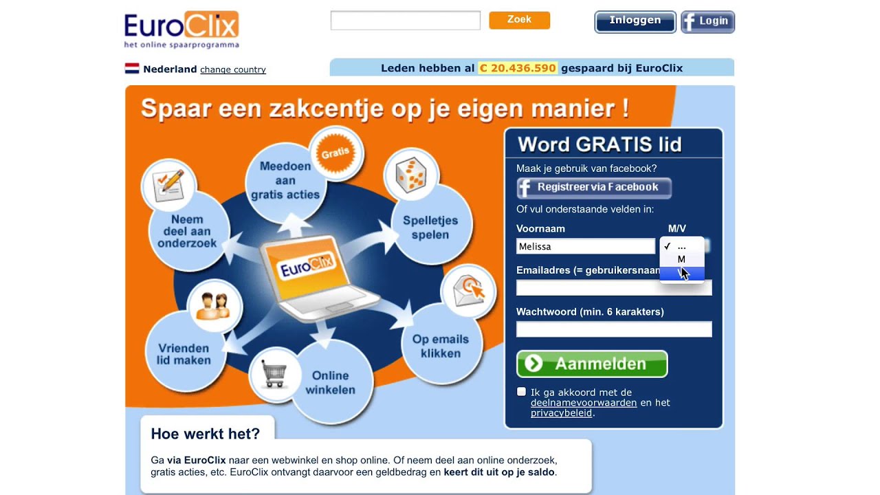 Geld verdienen op internet met het EuroClix spaarprogramma - YouTube