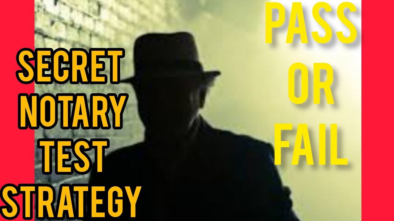 Secret Technique to Passing The Notary Test - YouTube