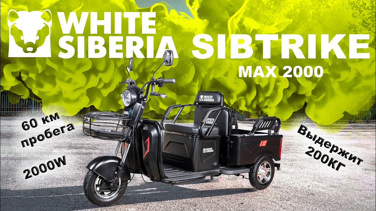 Незаменимый помощник, электротрицикл White Siberia SIBTRIKE MAX 2000w ...